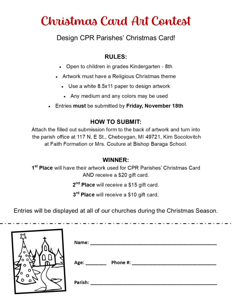 Christmas Card Contest – Cheboygan Catholic Community